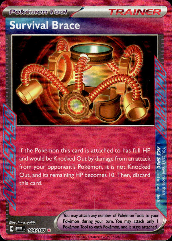 Pokemon TCG SV6: Twilight Masquerade 164/167 Survival Brace ACE Spec